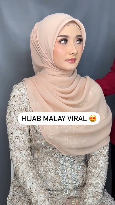 cara pasang hijab pengantin Malaysia - YouTube