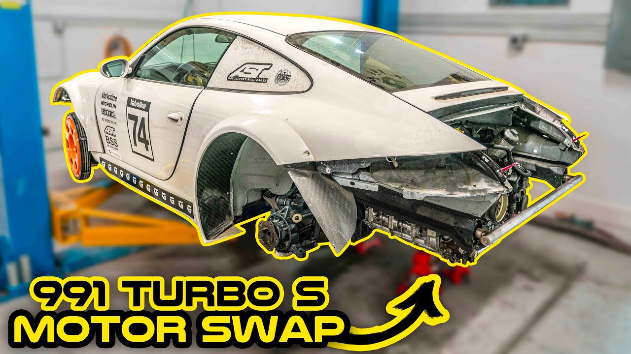 Fitting a Porsche 991 Turbo S Engine in a 996 - Porsche Track Build Ep ...