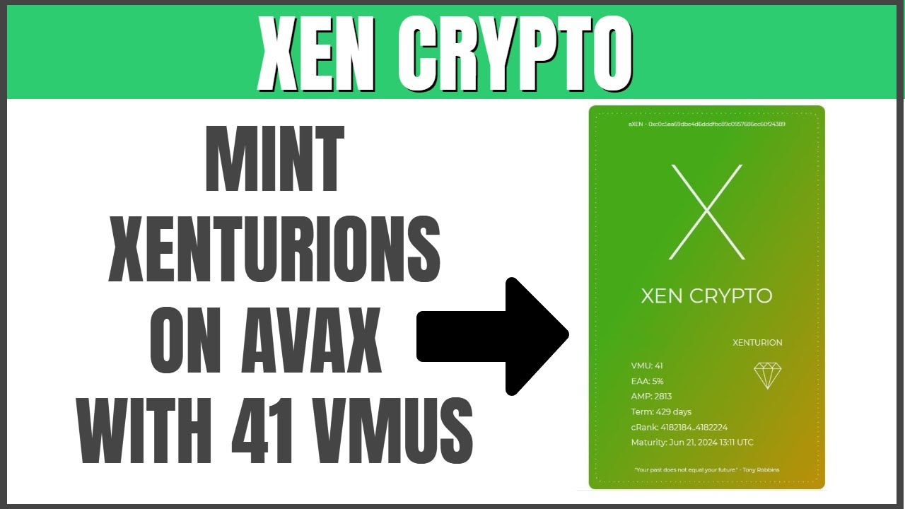 Mint 41 VMU Xenturions on AVAX Xen Crypto - YouTube