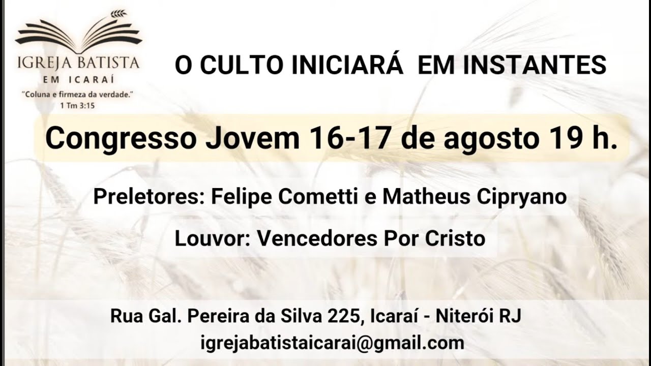 SALMOS 39 – 16/07/2025 Culto de Oração - YouTube
