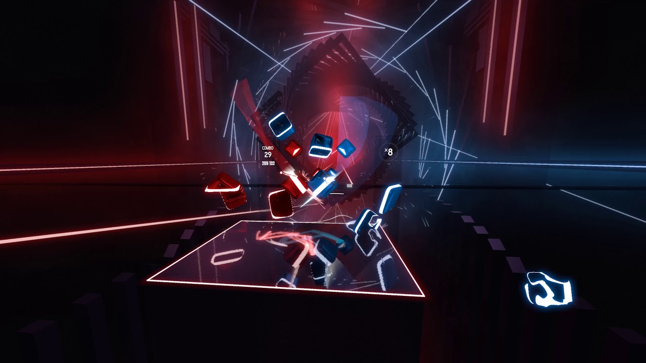 Beat Saber workout showing aggressive sabers cardio method (Get a ...