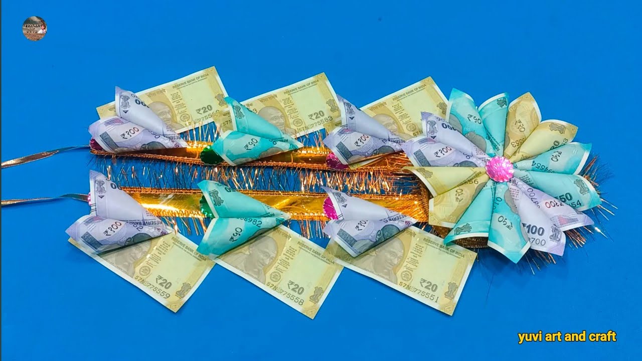 Total money this design is 500 rupees only | Note mala design | how to ...