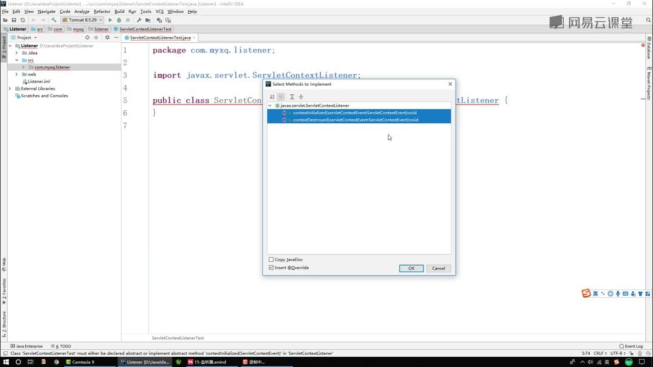 《Java零基础到架构 JavaWeb服务器》 14·4 ServletContextListener用法 - YouTube