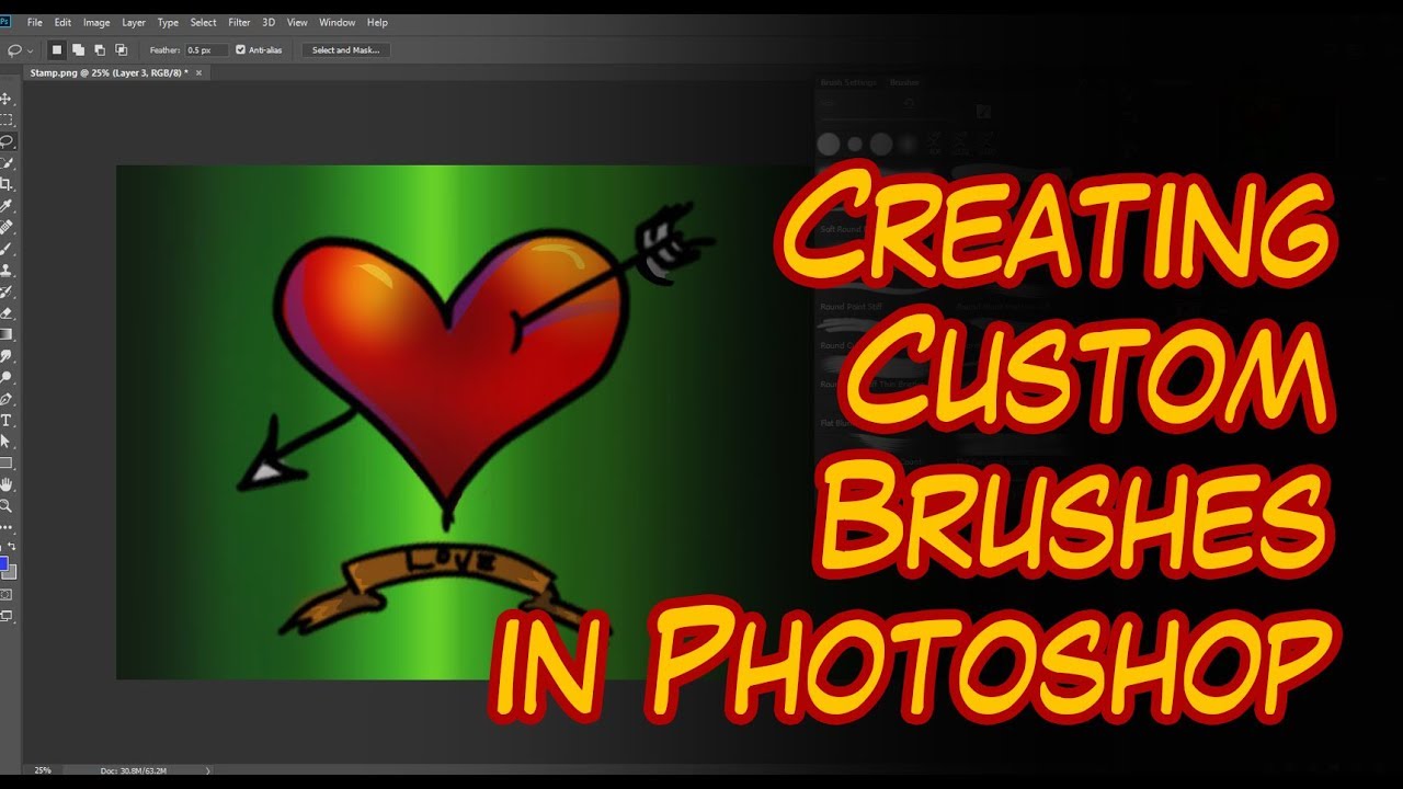 Creating Custom Brushes in Photoshop - YouTube
