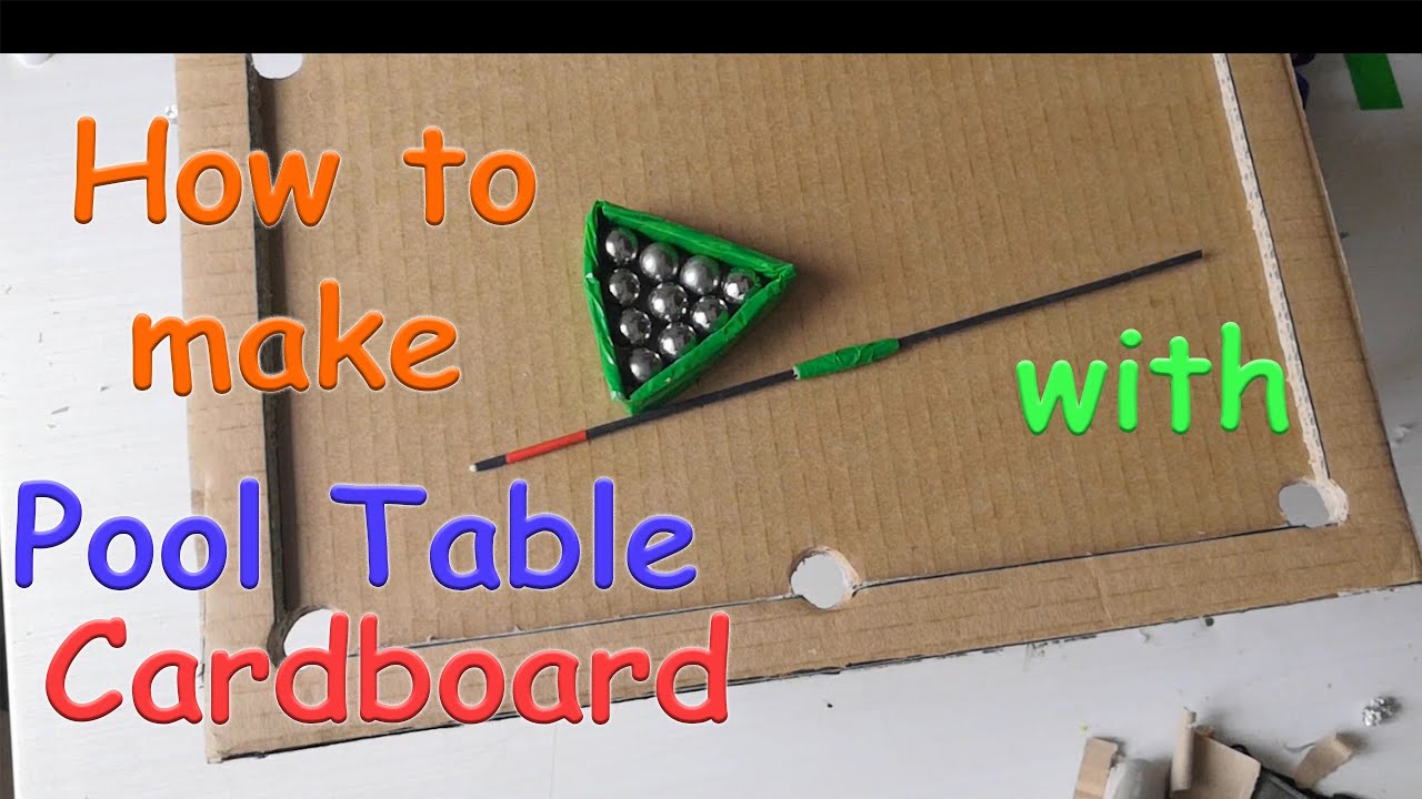 How to make Pool game with Cardboard/Как сделать мини Бильярд - YouTube