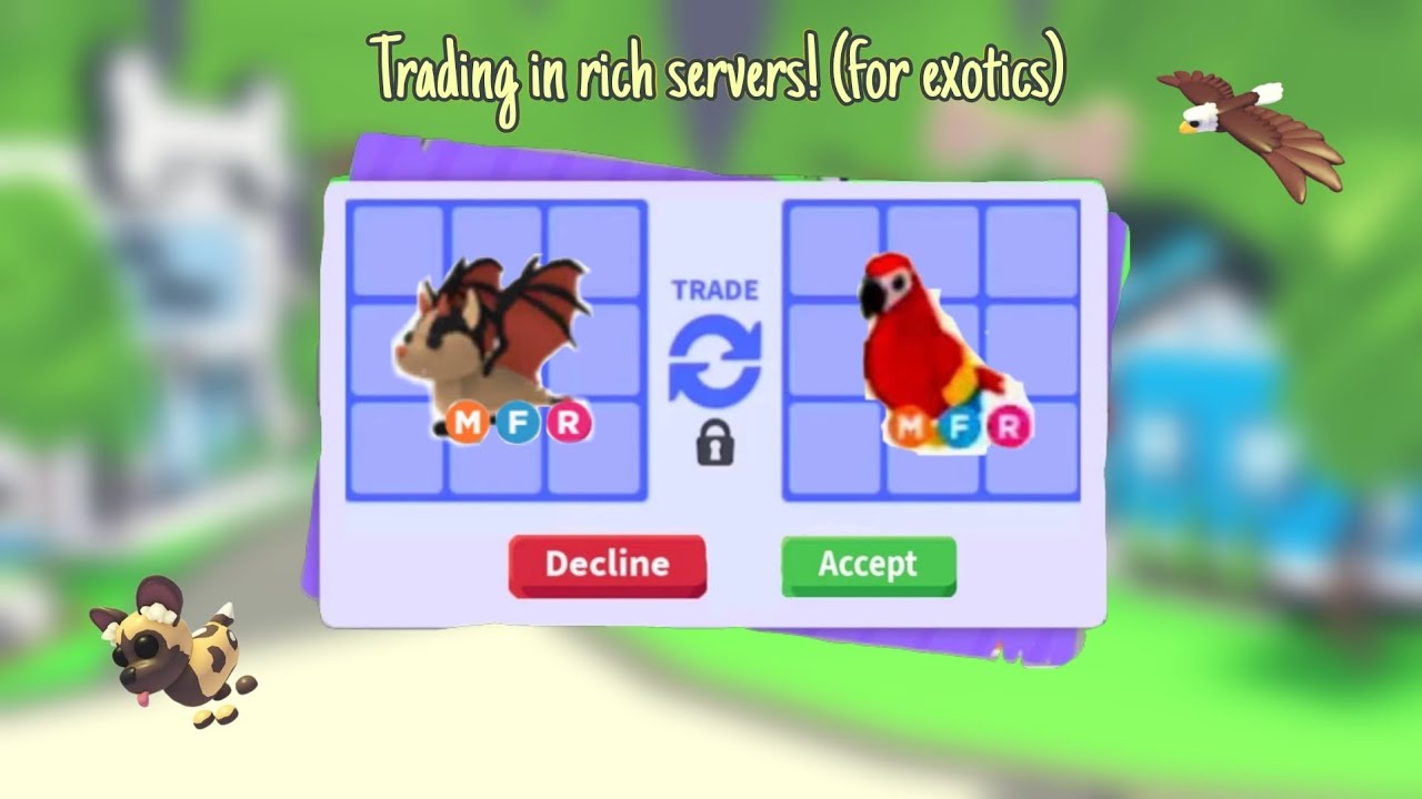 Trading In Rich Servers In Adopt Me! (Searching for exotics) - YouTube