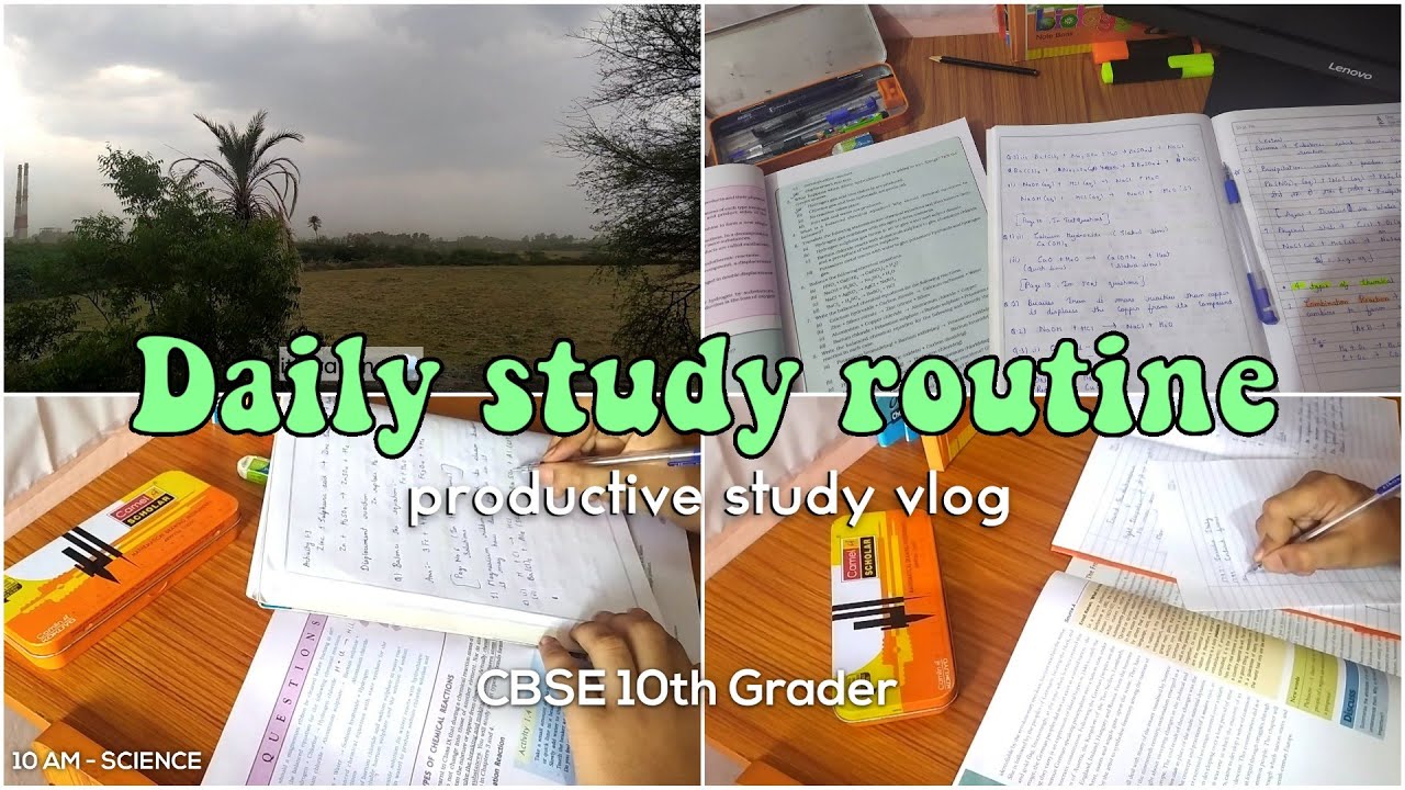 My Study Routine 2021 | Study Routine as a CBSE 10th grader | A day in ...
