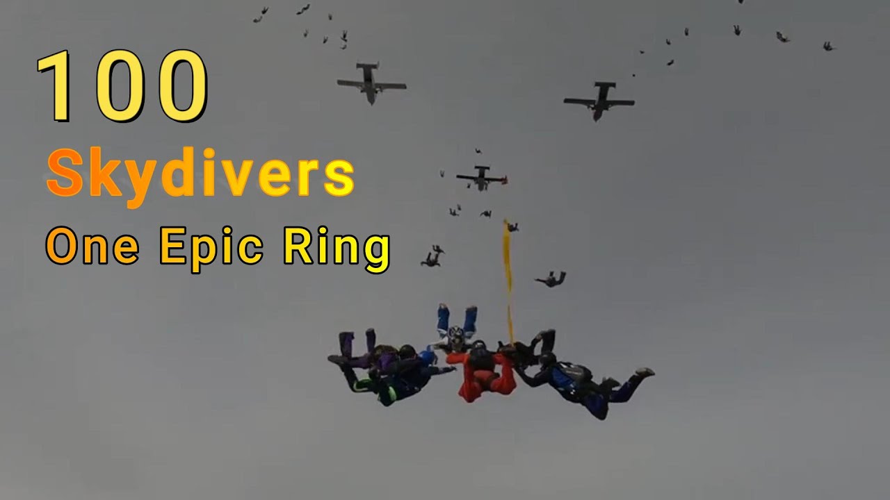 100 Skydivers || 1 Epic Formation - The Ultimate Aerial Stunt! - YouTube