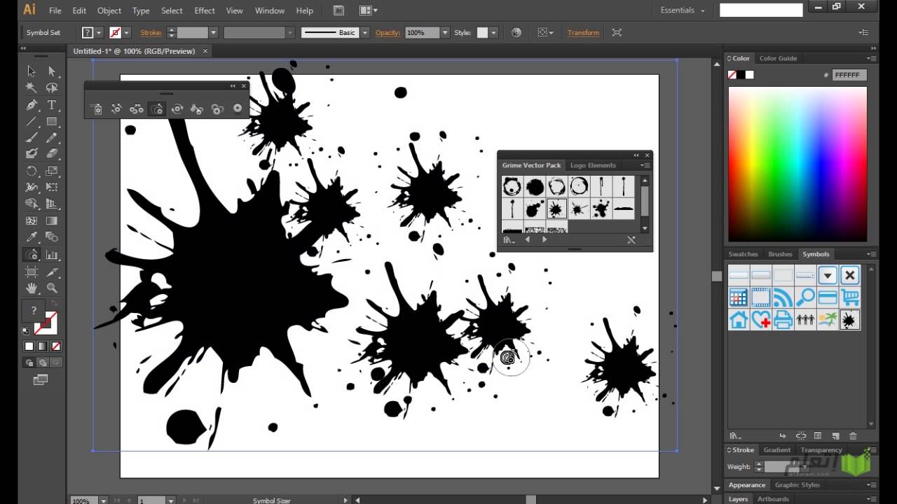 Et3alem Illustrator CS6 The Symbol Sprayer Tool YouTube et3alem-illustrator-cs6-the-symbol-sprayer-tool-youtube