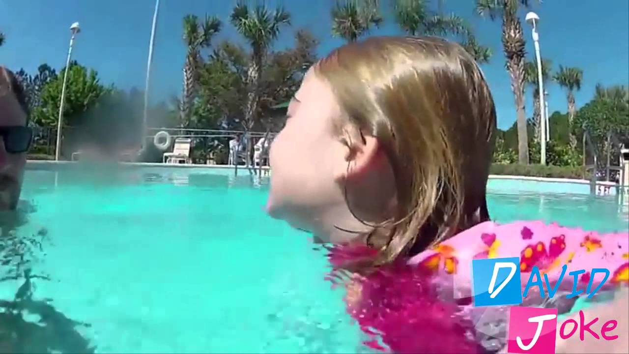 Kids Swimming in The Pool - Funny Prank - Girls Gymnastics flips - YouTube