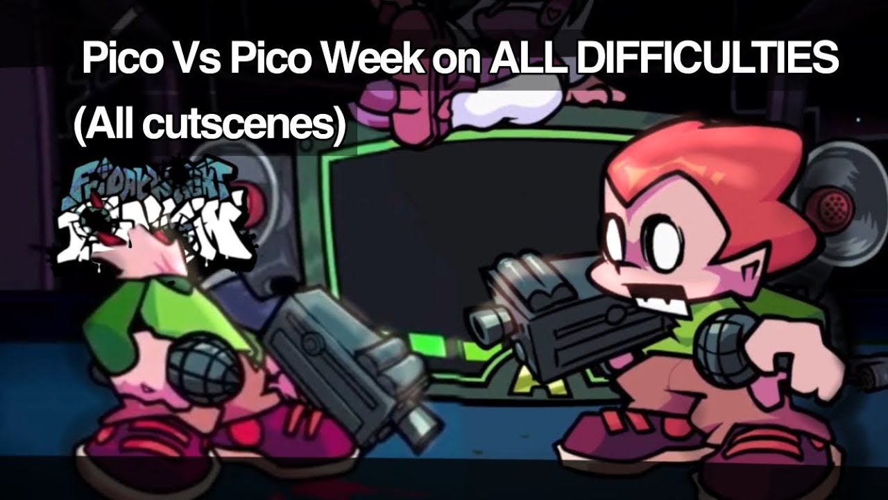 FNF Pico Playable update - Pico vs Pico Week (Pico Mix) ALL CUTSCENES ...
