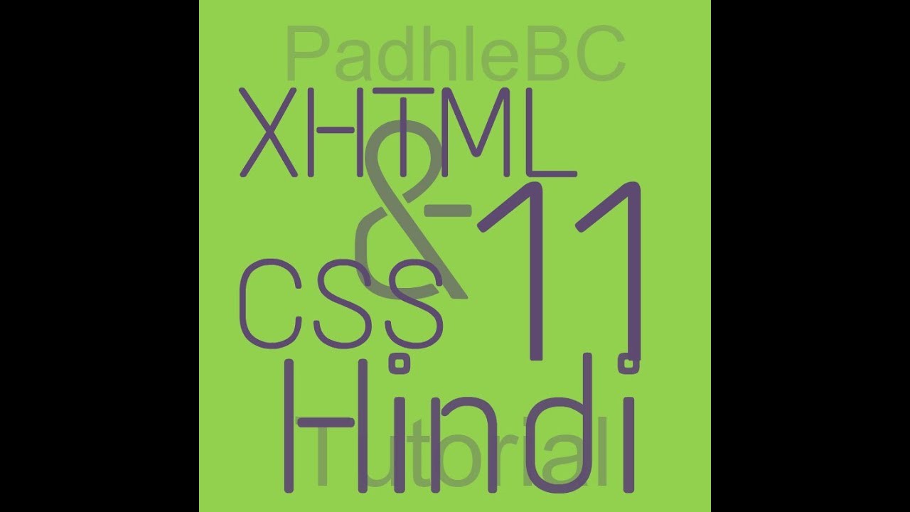 Xhtml And Css Tutorial 11 In Hindi Table Headers Height And Width Attributes Youtube