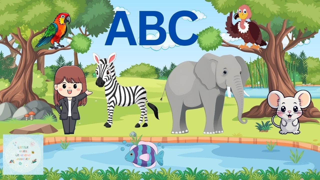 Learn the Alphabet from A to Z with Animals!|Learn Alphabet with Cute ...