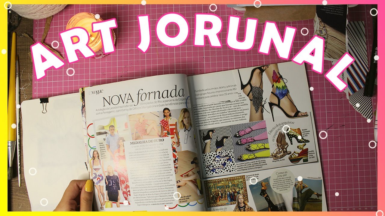COLAGEM COM RECORTES DE REVISTA - ART JOURNAL - YouTube