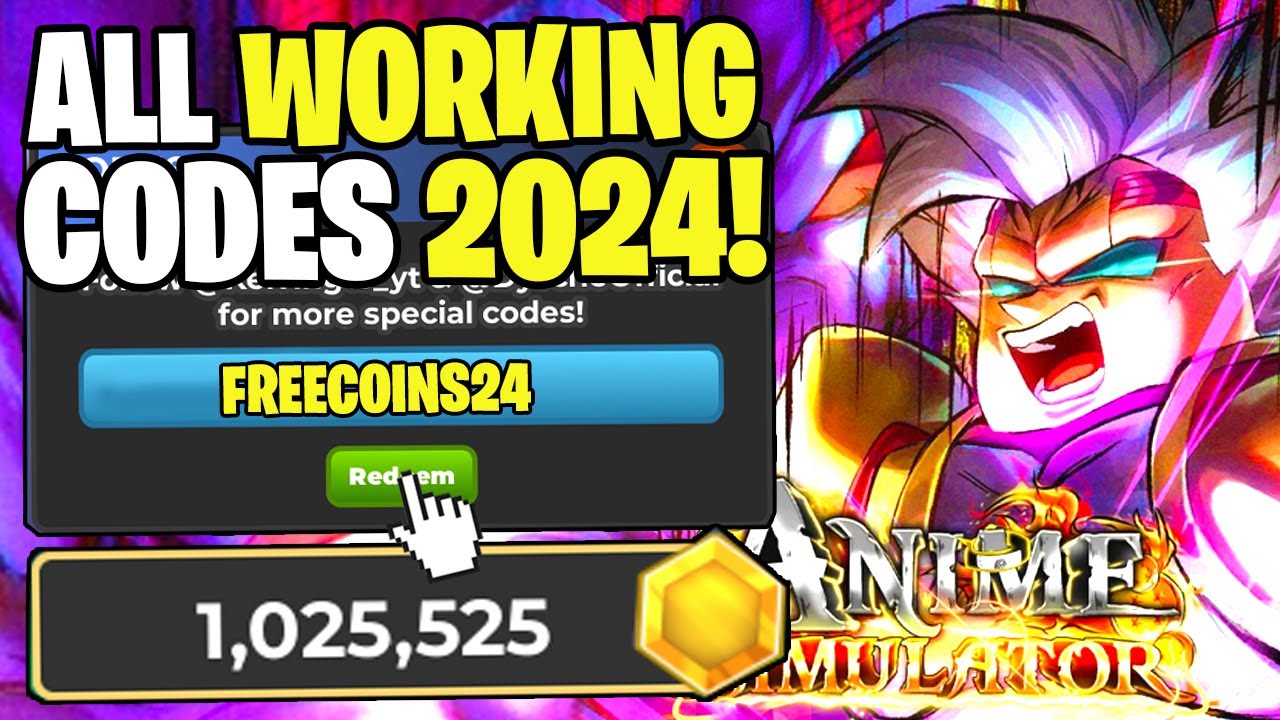 *NEW* ALL WORKING CODES FOR ANIME SIMULATOR IN 2024! ROBLOX ANIME ...