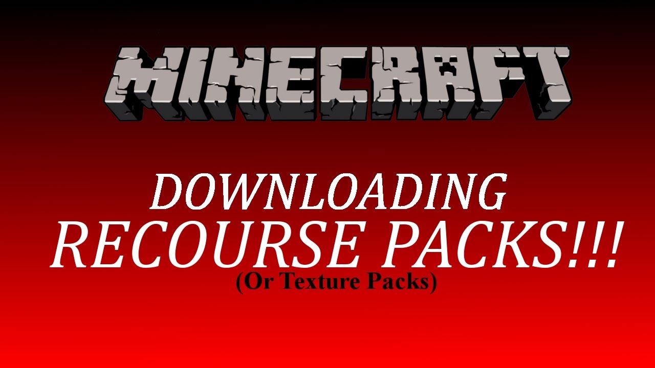 Minecraft - How to download Recourse Packs (Or Texture packs.) - YouTube
