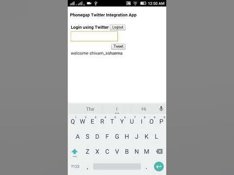 Phonegap Twitter Integration - YouTube