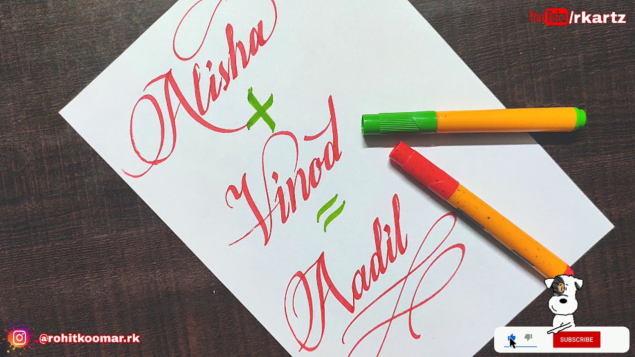 Chisel marker calligraphy | Simple and Easy calligraphy | luxor super chisel tip marker - YouTube