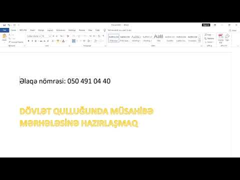 Dövlət qulluğu müsahibə haqqında