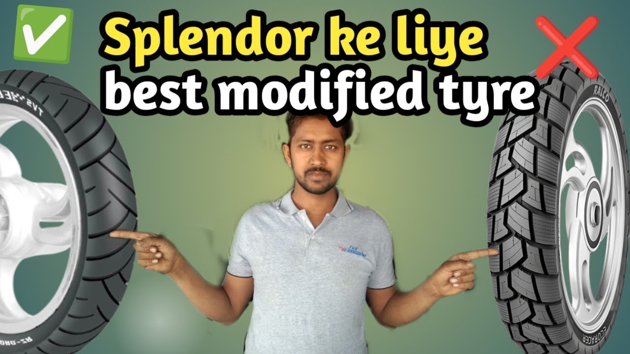 Big tyre in splendor🤩 110/90-18🔥 फायदे और नुकसान 🥵best tyre for ...