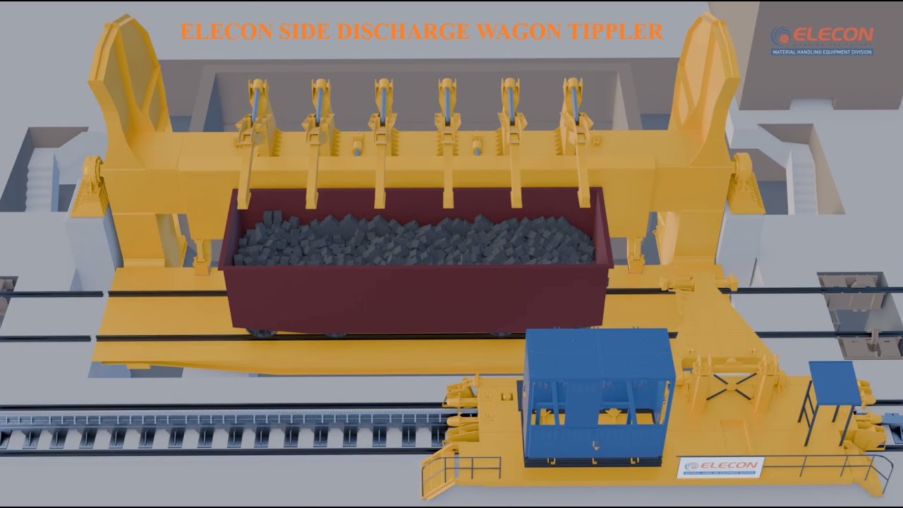 Elecon Side Discharge Wagon tippler - YouTube