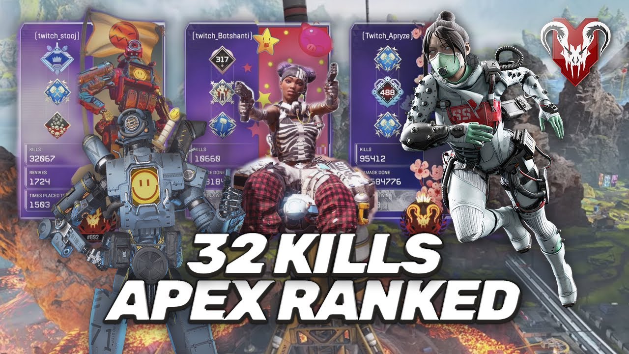 32 KILLS IN PRED LOBBY?! | #1 TOTAL KILLS APEX LEGENDS PC | Apryze ...