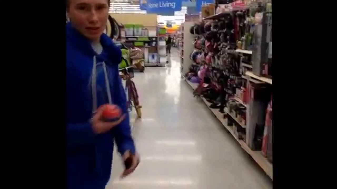 Doing stupid stuff in Walmart - YouTube