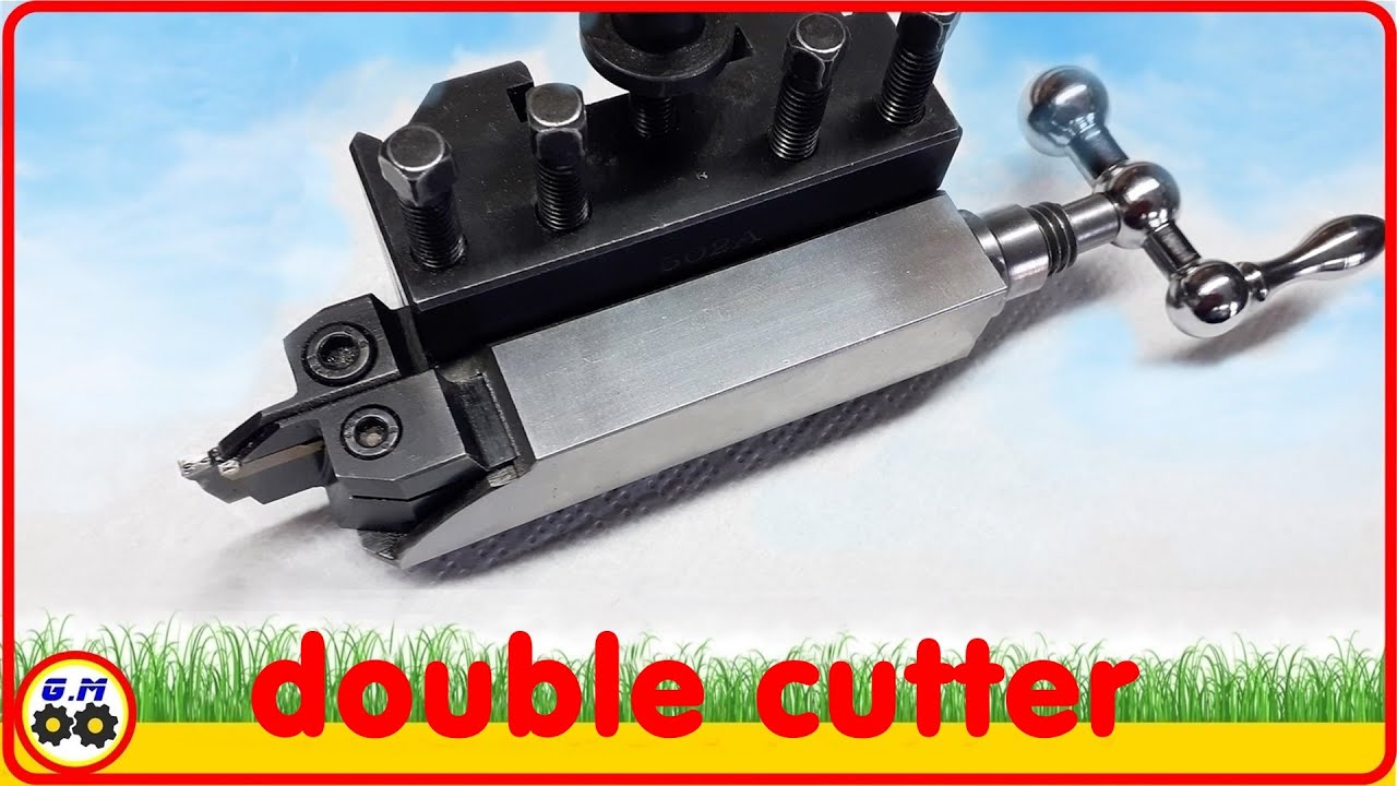 Lathe - Double-cutting tool - Troncatore doppio per tornio - YouTube