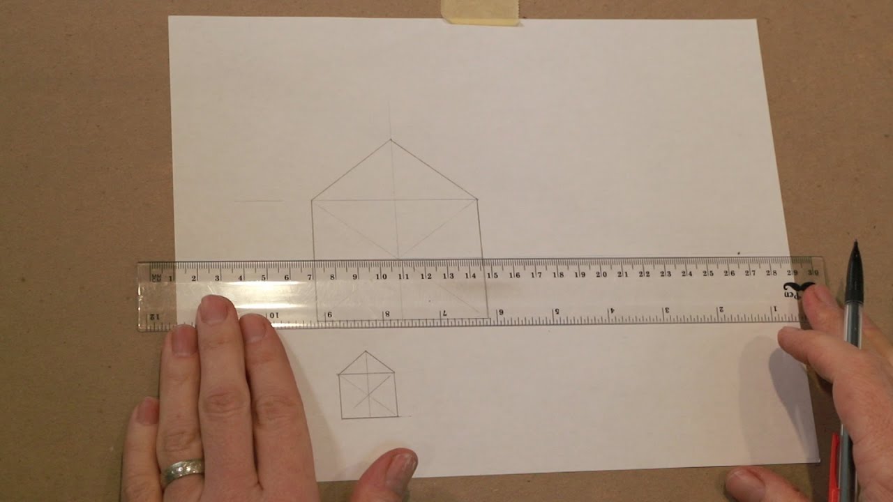 Lesson 03: Draw a 2D House with a Straight Edge - YouTube
