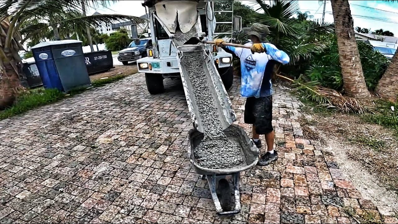 Pouring Concrete Today - YouTube