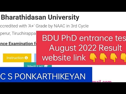 BDU PhD entrance test August 2022 announced #bdu #bdupdatenews # ...
