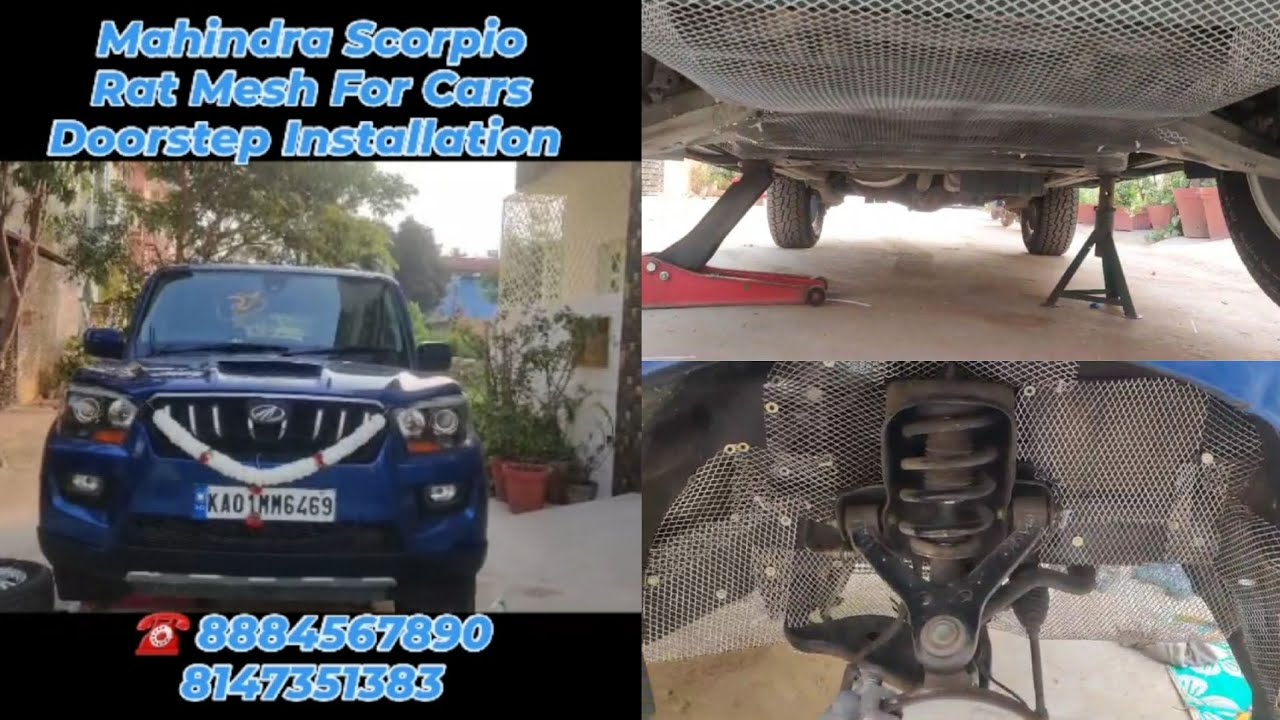 Mahindra Scorpio| Rat mesh for cars | Doorstep installation |☎ ...