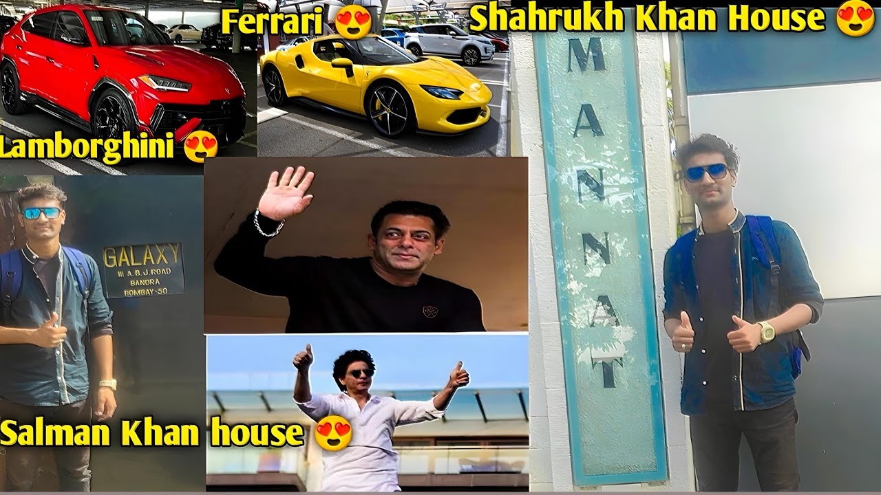 Salman Khan & Shahrukh Khan House Dekha😍& Ferrari, Lamborghini ...