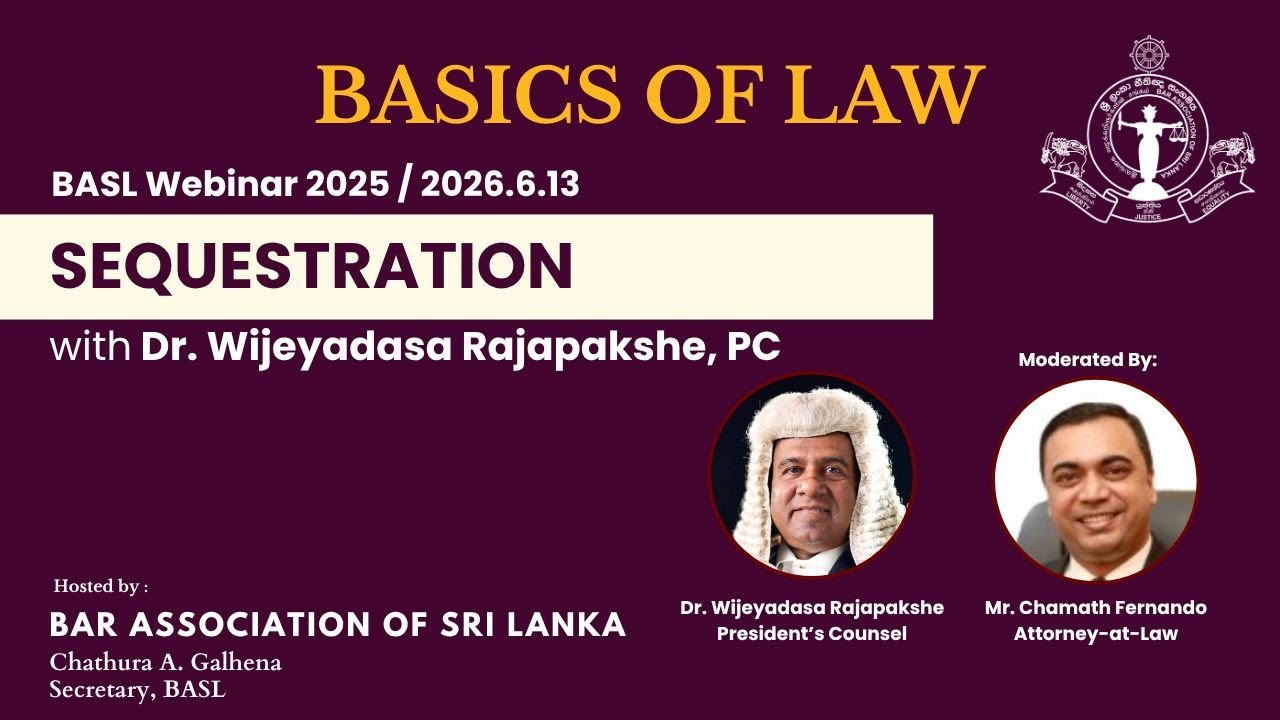 BASICS OF LAW: EPISODE 13: SEQUESTRATION - YouTube