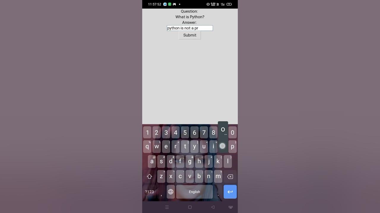 I Make A Simple Qanda App In Pydroid Python Pydroid3 Programming Shorts Codewithharry Youtube