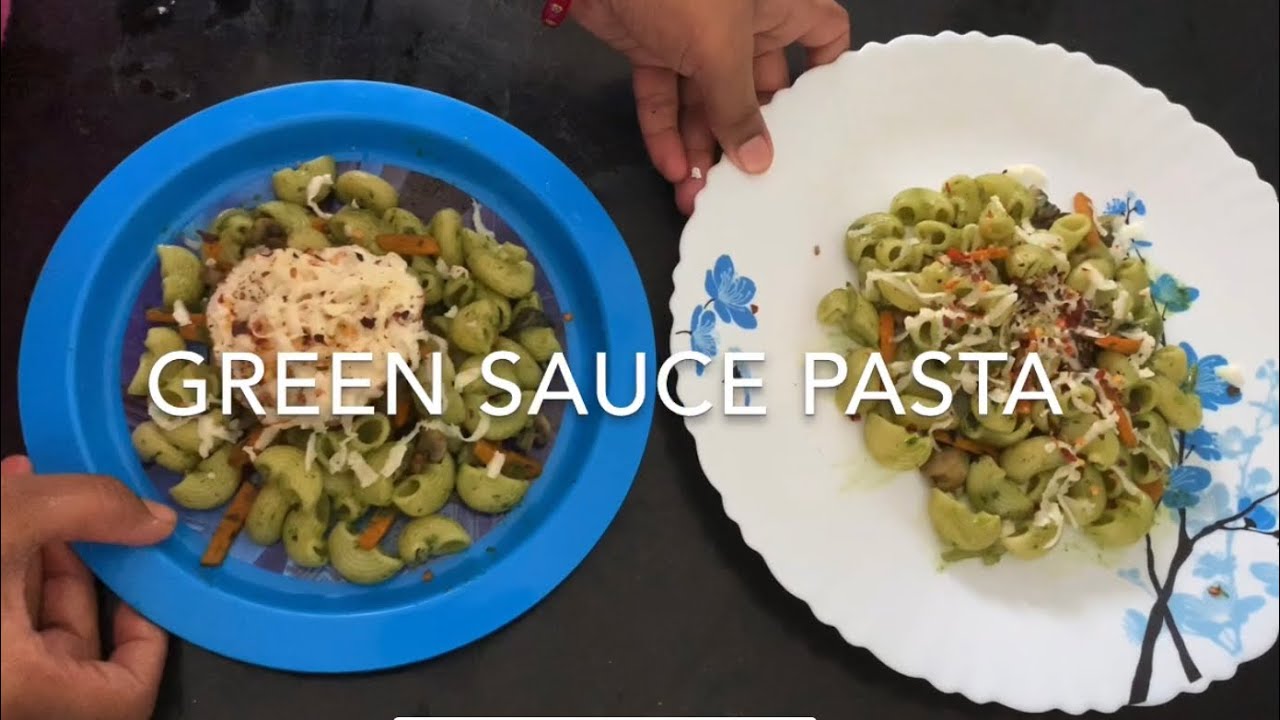 Green Sauce Pasta ( veg & Nonveg) @aisha - YouTube