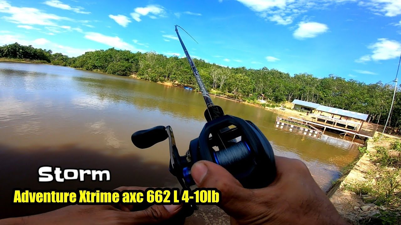 Storm adventure Xtrime axc 662 l 4-10 lb vs ikan gabus babon - YouTube
