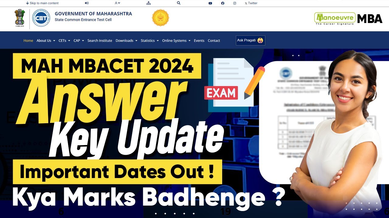 MAH MBA CET 2024 - Answer Key Dates Out!! Kya Marks Badhenge? | Latest ...