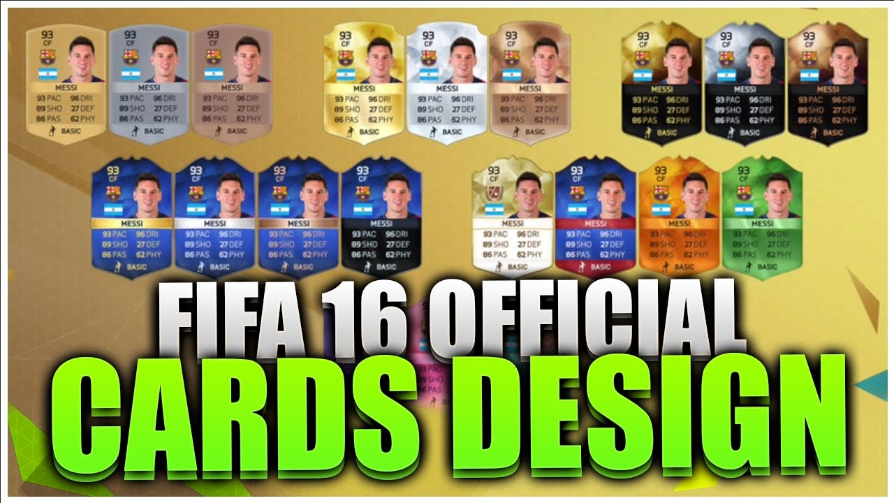 FIFA 16 ULTIMATE TEAM OFFICIAL CARDS DESIGN! - YouTube
