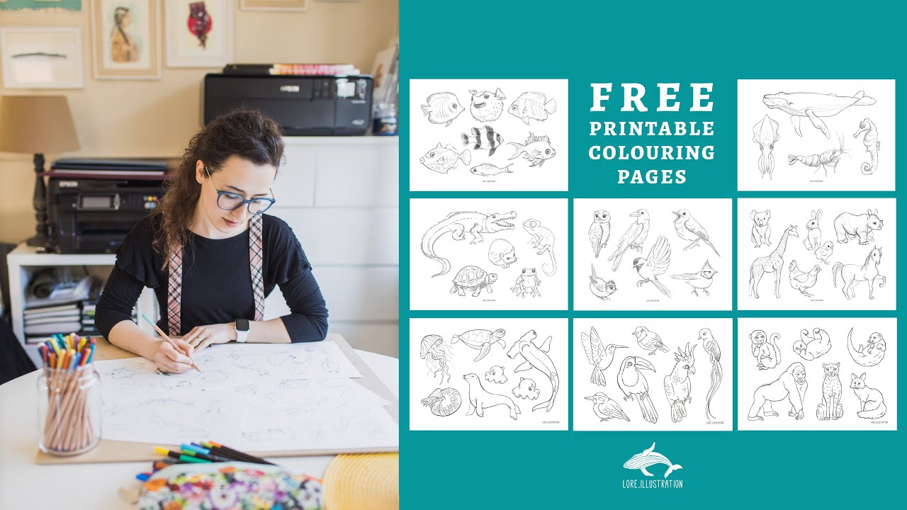 FREE Colouring Pages - YouTube