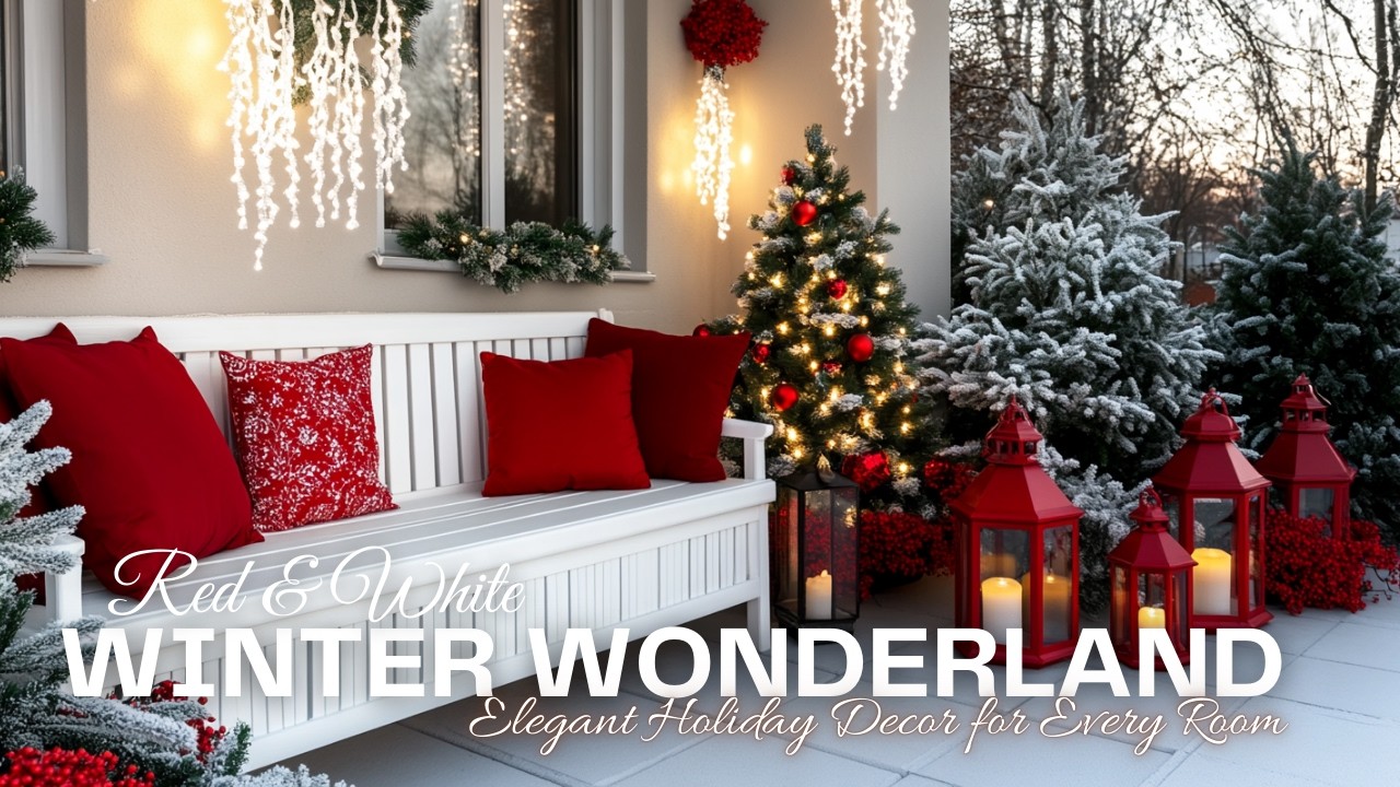 Red and White Winter Wonderland: Elegant Holiday Decor for Every Room ...