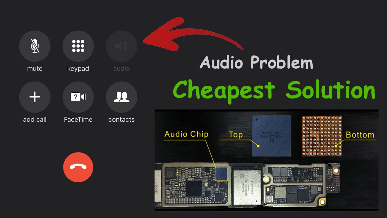 Cara memperbaiki audio iphone 7 7plus tanpa mengganti ic audionya - YouTube