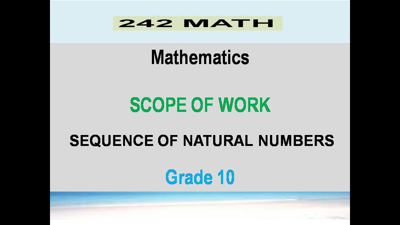 Sequence of Natural Numbers - YouTube
