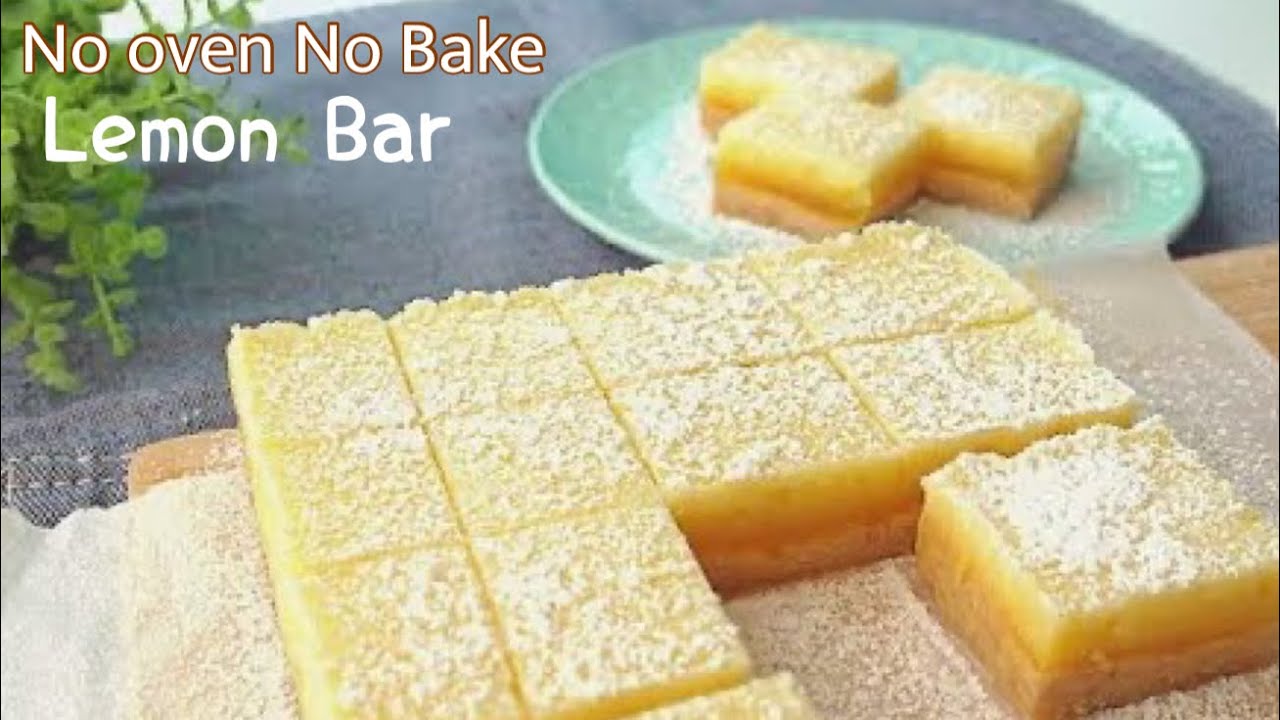 NO Bake Lemon Square Bar | Leosem small kitchen - YouTube