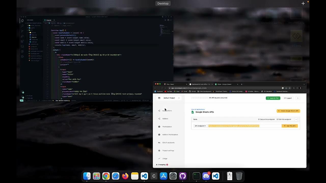 Connect Google Sheets in React+Vite #ReactJS #javascript #programming #GoogleSheets #google # ...