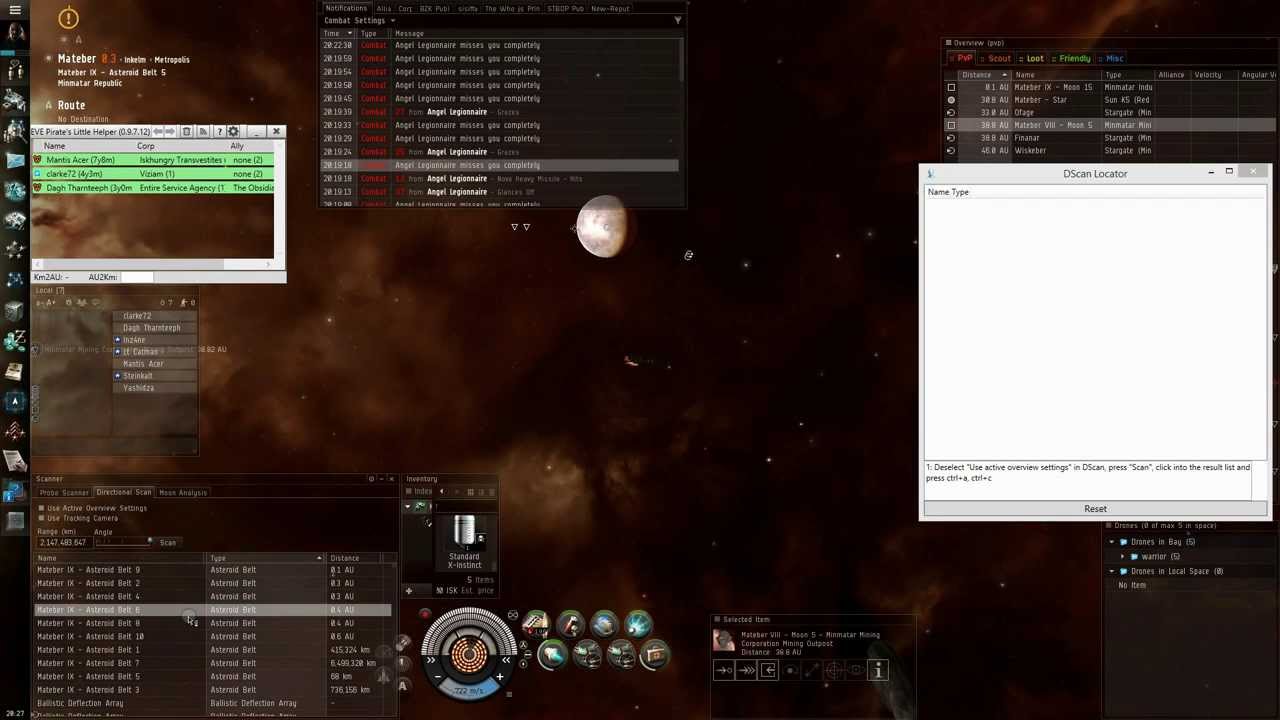 EVE Pirate's Little Helper (PLH) DScan Locator - YouTube