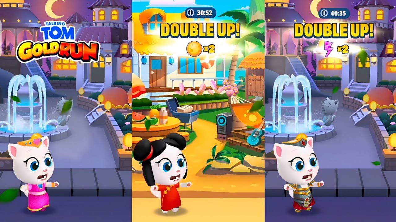 Princess Angela Vs Lucky Angela Vs Valkyrie Angela Running - Talking ...