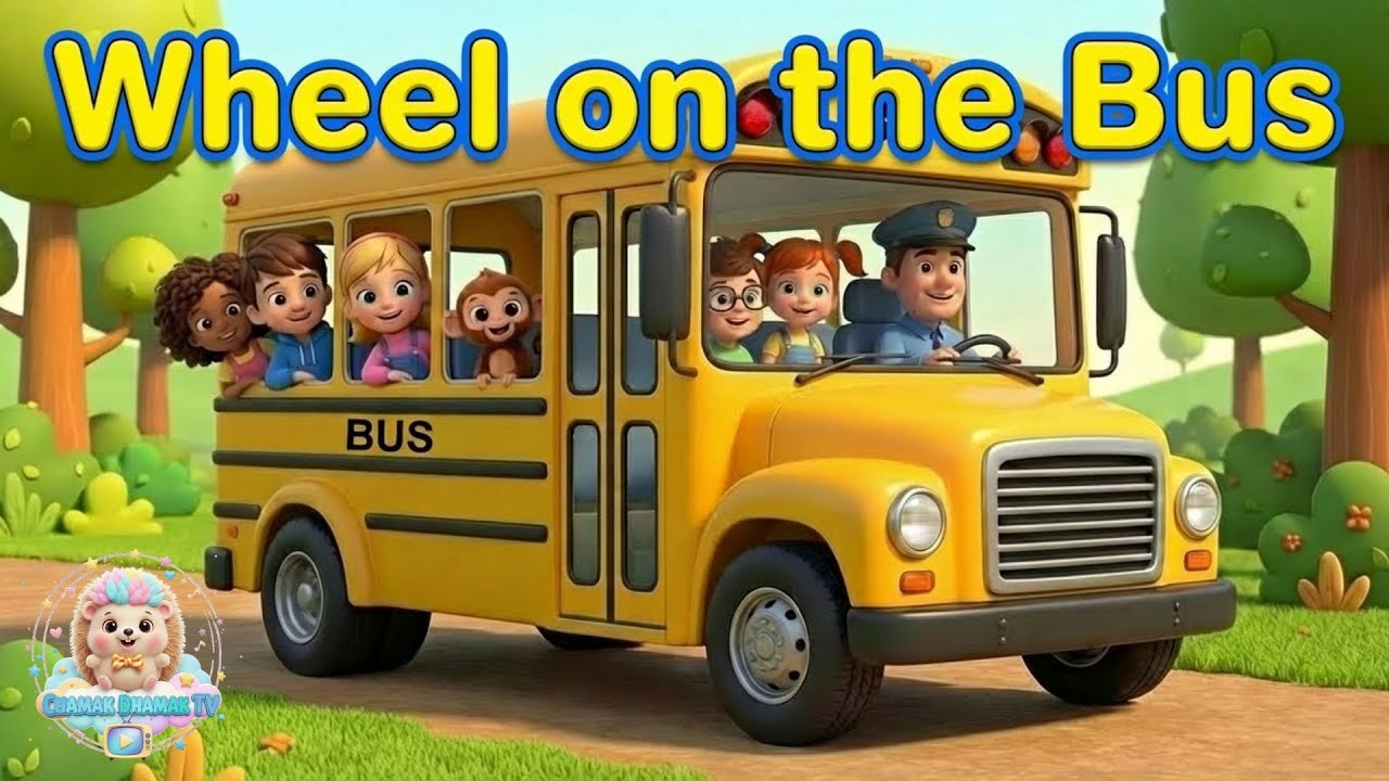 Wheels on the Bus | Fun Action Song for Kids | Learn Sounds & Movements ...
