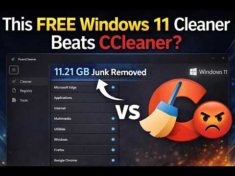 FluentCleaner Review: This FREE Windows 11 Cleaner Found 11 GB of Junk (CCleaner Alternative)