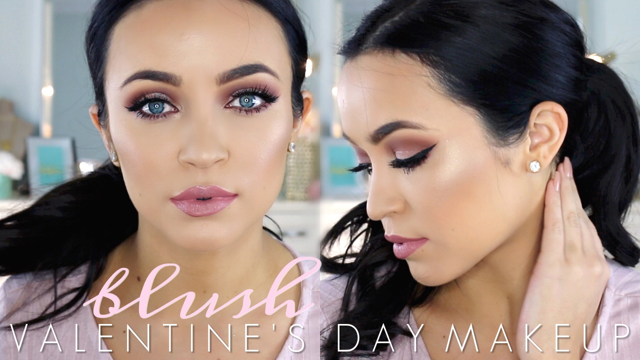Valentine's Day Makeup Tutorial: Blush Tones | Stephanie Ledda - YouTube